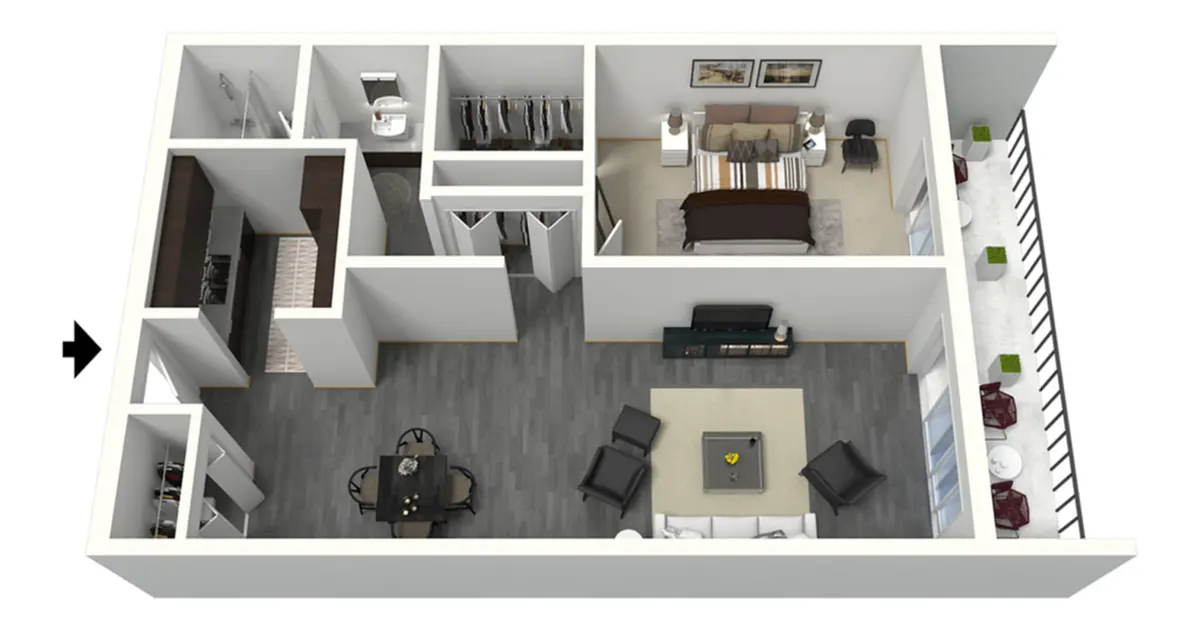 Unit 707 - 1x1-Fillmore | The Paramount